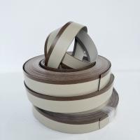 China Beige with Brown Stripe Two-tone PVC Edge Banding for Panel Furniture for sale