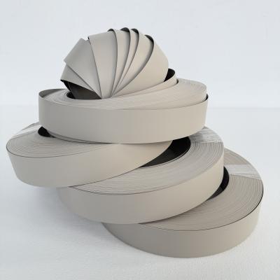China Matte Light Khaki Solid Color PVC Edge Banding for Panel Furniture for sale