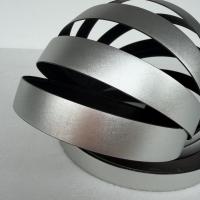 China Brushed Silver Metallic PVC Edge Banding for sale