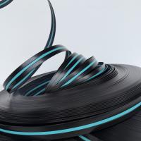 China Black Base with Cyan Stripe Two-tone PVC Edge Banding for Panel Furniture for sale