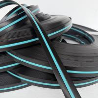 China Black Base with Cyan Stripe Two-tone PVC Edge Banding for Panel Furniture for sale