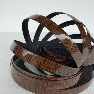 China High Gloss Ebony Straight Grain  Edge Banding, Shiny Decorative Edge Trim for Cabinets & Furniture for sale