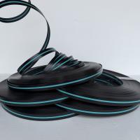 China Black Base with Cyan Stripe Two-tone PVC Edge Banding for Panel Furniture for sale
