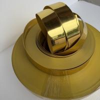 China High Gloss Gold PVC Edge Banding, Shiny Decorative Edge Trim for Cabinets & Furniture for sale