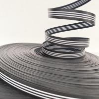 China Black Base With Multiple White Stripes Two-tone PVC Edge Banding for Panel Furniture for sale