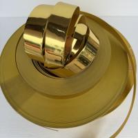 China High Gloss Gold PVC Edge Banding, Shiny Decorative Edge Trim for Cabinets & Furniture for sale