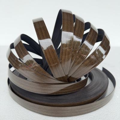 China High Gloss Brushed Walnut PVC Edge Banding for sale
