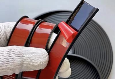 China Glossy Red Self-Adhesive PVC Edge Banding for sale