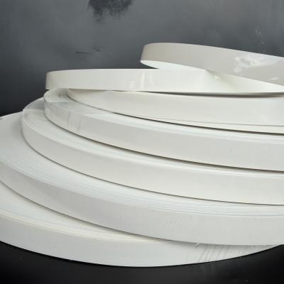 China High Gloss Solid White PVC Edge Banding for sale