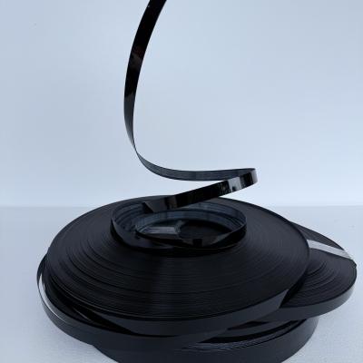 China High Gloss Solid Black PVC Edge Banding for sale
