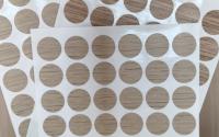 China Light Oak Wood Grain Screw Hole Cover Stickers For Furniture for sale