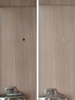 China Light Oak Wood Grain Screw Hole Cover Stickers For Furniture for sale