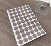 China Walnut Wood Grain Screw Hole Cover Stickers For Furniture for sale
