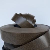 China Dark‑Brown Woven Texture PVC Edge Banding for sale
