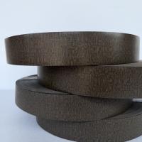 China Dark‑Brown Woven Texture PVC Edge Banding for sale