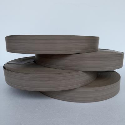 China Light‑Coffee Straight Brushed PVC Edge Banding for sale