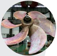 China Customized Marine Propellers 6 Blade Brass Bronze High Performance Boat Propellers for sale