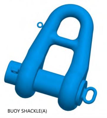 China Black Painted A Type Buoy Shackle for Marine Anchoring BV CCS Certified 20.5-197mm for sale