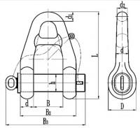 China Black Painted A Type Buoy Shackle for Marine Anchoring BV CCS Certified 20.5-197mm for sale