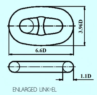 China Enlarged Link 38mm-200mm Mooring Chain R3 to R6 with LR NK RINA RMRS Certificates for sale