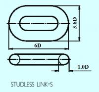 China 38-200mm Studless Mooring Chain Black Painted Offshore Mooring Chain for sale