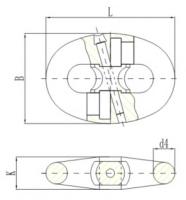 China OEM Mooring Anchor Chain Kenter Shackle 582mm-972mm Size Range ABS BV CCS for sale