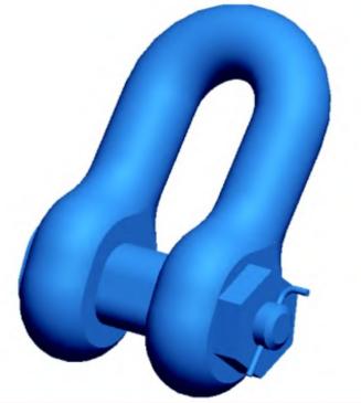 China Anchor Joining Shackle 355mm-1150mm Size Chain Joining Shackle for sale
