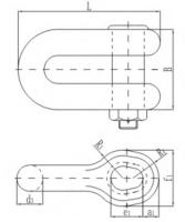 China Anchor Joining Shackle 355mm-1150mm Size Chain Joining Shackle for sale