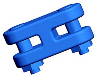 China Type H Joining Shackle MHL2 Painted Boat Mooring Shackle ISO9001 50-200mm for sale