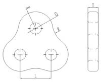 China Triangle Mooring Boat Chainplates Straight Type Curved Type Chain Plate Replacement for sale