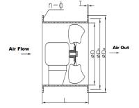 China Marine Low Noise Axial Fan CDZ Series Aluminum Impeller 1800-27000 m3/h Air Flow for sale