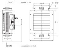 China Marine Steam Heating Fan 18KW-40KW LF3 Antirust Aluminum Impeller 0.3MPa Saturated Steam for sale