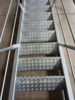 China Aluminium Inclined Marine Ladder Anti Slip 500mm-600mm Step Width 800mm-3000mm Length for sale