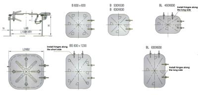 China Double Sided Anchor Hatch Cover Corrosion Resistance Marine Access Cover 630x630mm for sale