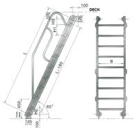 China 600mm Width Stainless Steel Dock Ladders Customizable Marine Dock Ladders for sale