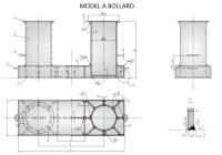 China Cast Steel Marine Bollard DN150-DN600 Black Mooring Bollard SWL 54-1401 kN for sale