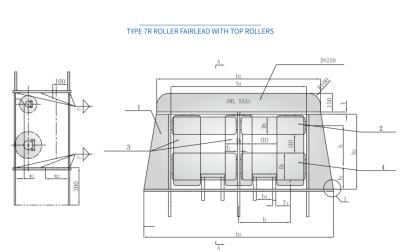 China 137KN-1373KN Fairlead Roller Marine Winch Guide Rollers High Corrosion Resistance for sale