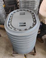 China Ellipse Steel Manhole Cover 800x400mm for Ship Boat Watertight Oiltight ISO 5894 for sale
