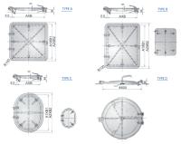 China CB732-68 Aluminum Watertight Boat Hatch Cover 500x500mm Marine Access Hatch for sale