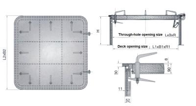 China Fire Resistant Sailboat Hatch Covers A60 With Rubber Gasket Seal for sale