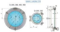 China GRADE C Side Scuttles On Ship With Steel Frame 200mm-400mm Sizes for sale