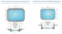 China Fixed Rectangular Marine Window Replacement 800x630mm for Wheel House Bolted or Welded for sale