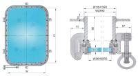 China A0 Class Marine Windows QG064-00 Aluminium Boat Windows Fire Proof for sale