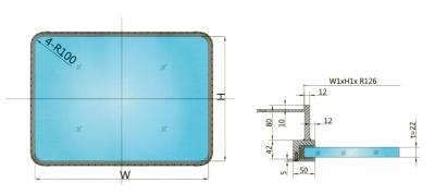 China Fire Resistant Aluminum Marine Windows A0 Class Custom Boat Windows for sale