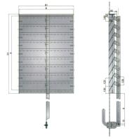China Marine Closable Funnel Louver Aluminum Alloy Frame 500x940mm Boat Ventilation for sale