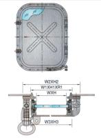 China Aluminium Rectangular Inward Marine Window 450x630mm Side Hinged with Deadlight for sale