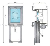 China Balanced Lifting Aluminum Boat Windows Flexibility Boat Cabin Window for sale