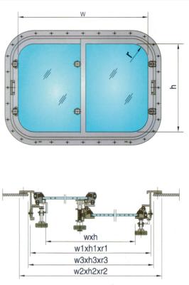 China CCS Approved Aluminum Marine Sliding Window 740x500mm for Boat and Ship Use for sale