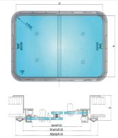 China Aluminium Double Sliding Boat Windows 500x300 800x500 Marine Grade 6mm Glass for sale