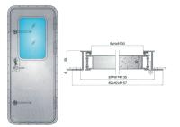 China Aluminum Marine Weathertight Door GB/T3477-2023 500x1000mm Custom Sizes Available for sale